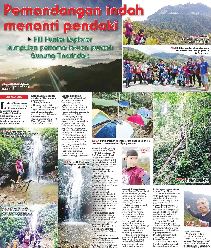 Pemandanga­n indah menanti pendaki Gunung Tinorindak - PressReader