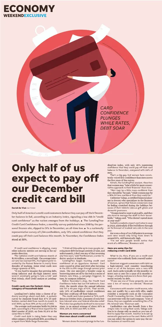 Only half of us expect to pay off our December credit card bill - PressReader