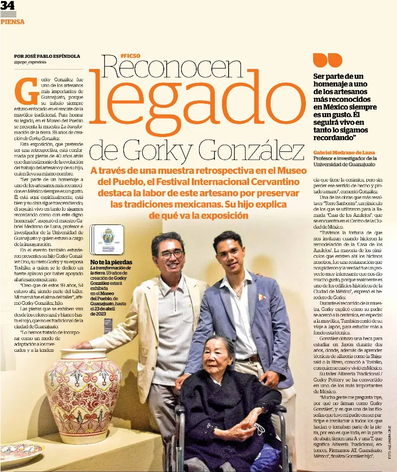 Reconocen legado de Gorky González - PressReader