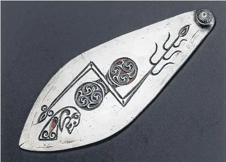 Silver teardrop could be part of Pictish helmet - PressReader