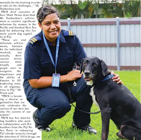 First Female Detector Dog Handler in Fiji, Pacific - PressReader