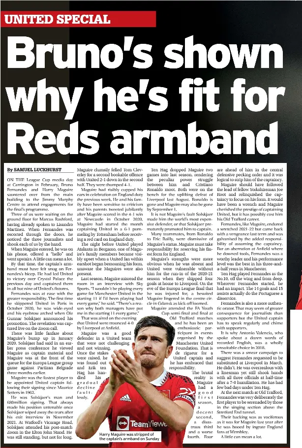 Bruno’s shown why he’s fit for Reds armband - PressReader
