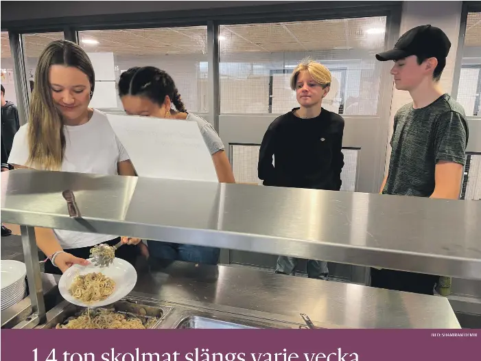 1,4 ton skolmat slängs varje vecka – tävling ska få elever på bättre ...