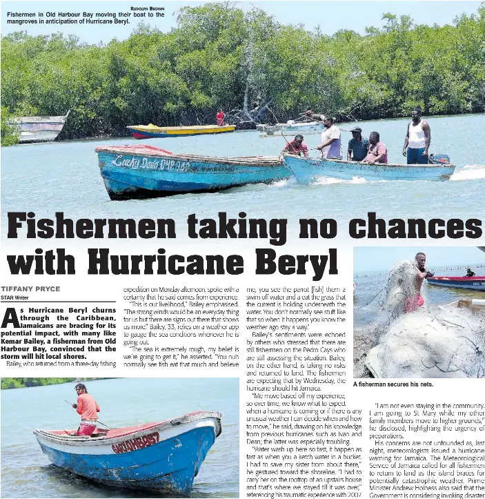 Fishermen taking no chances with Hurricane Beryl - PressReader