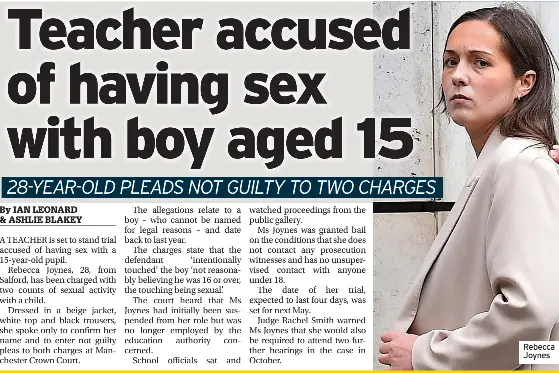 Teacher accused of having sex with boy aged 15 - PressReader