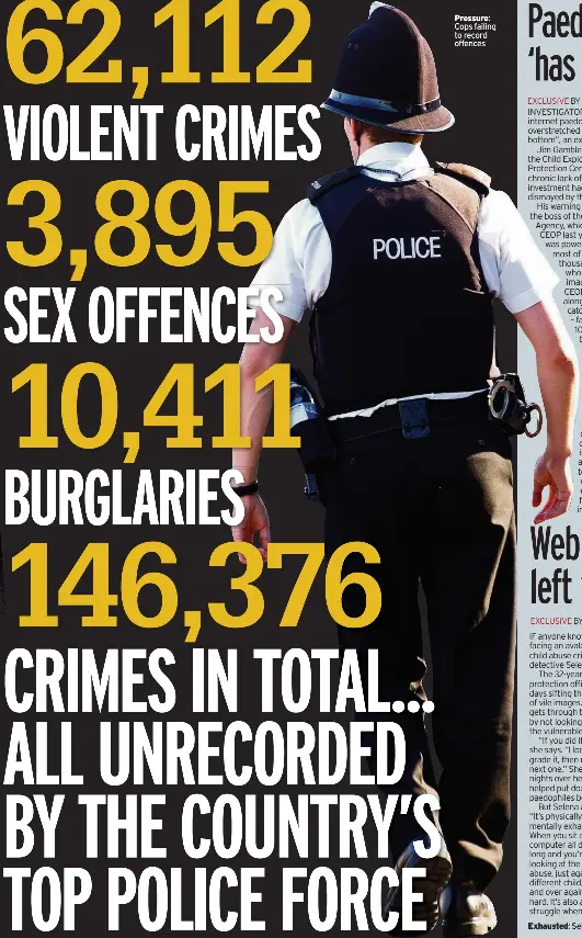 CRIMES IN TOTAL... ALL UNRECORDED BY THE COUNTRY’S TOP POLICE FORCE ...