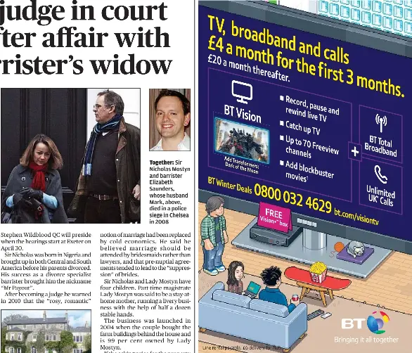 Divorce judge in court battle after affair with shot barrister’s widow ...