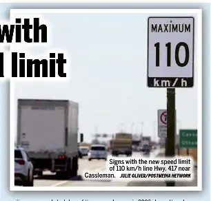 What to expect with 110-km/h speed limit - PressReader