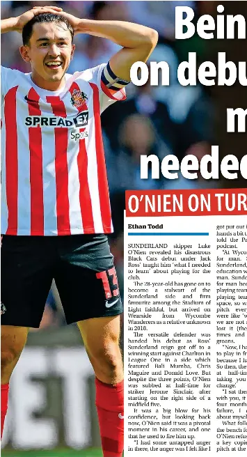 Being subbed on debut taught me what I needed to learn O’NIEN ON TURNING IT AROUND - PressReader