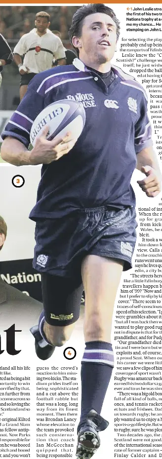 “There were grumbles but back then I was just a guy who wanted to play ...