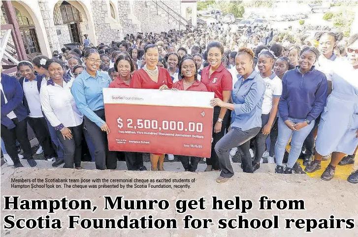 Hampton, Munro get help from Scotia Foundation for school repairs ...