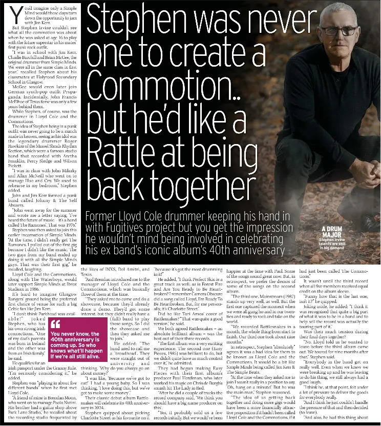 Stephen was never one to create a Commotion.. but he’d like a Rattle at ...