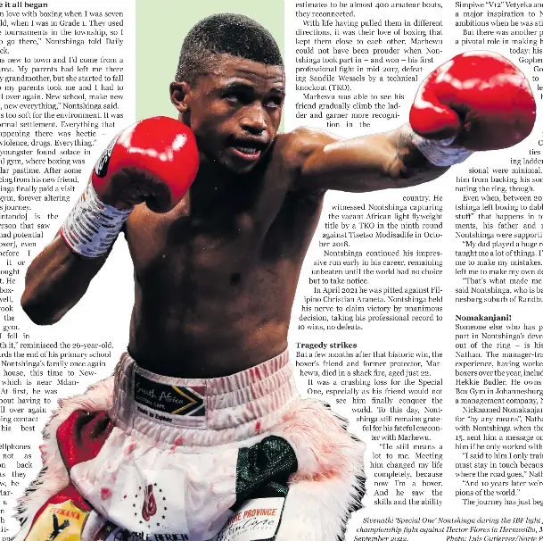 King of the ring Nontshinga has taken a tough road to the top - PressReader
