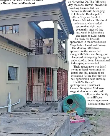 Lebombo cop busted for KZN kidnapping - PressReader