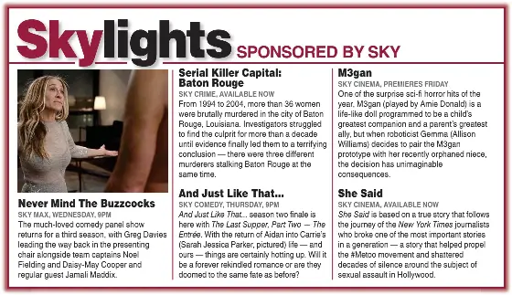 Skylights sponsored by sky - PressReader