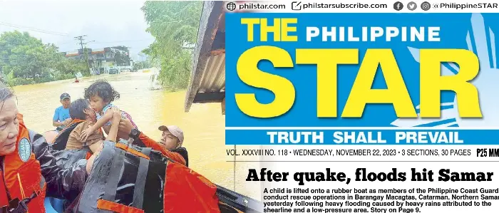 After quake, floods hit Samar - PressReader