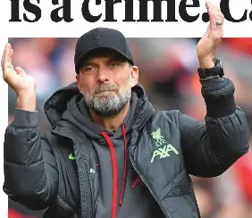Klopp: The fixture crush is a crime. Call Amnesty! - PressReader