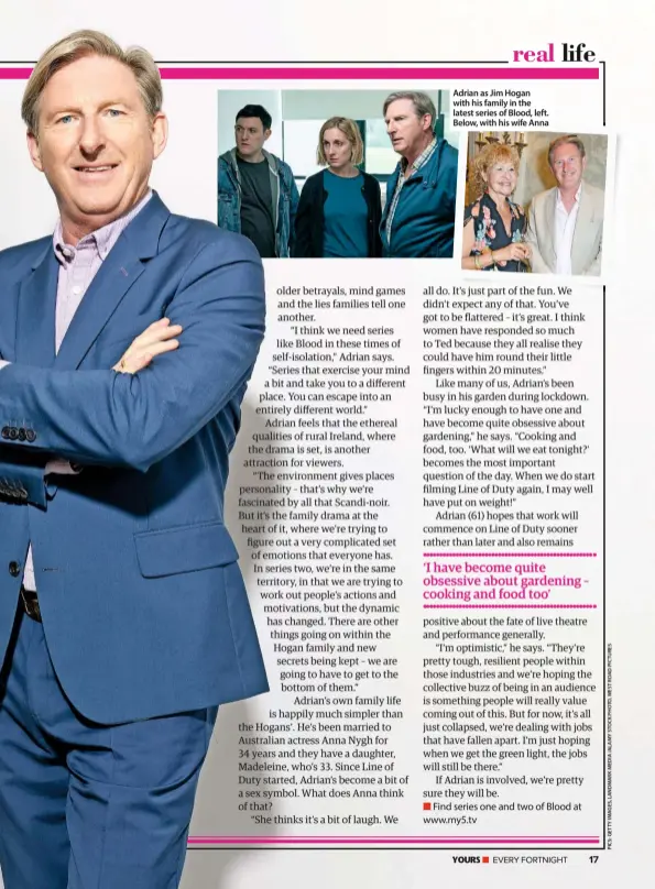TV cop Adrian Dunbar shares his secret passion - PressReader