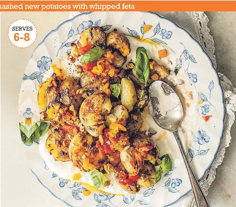 Crispy smashed new potatoes with whipped feta - PressReader