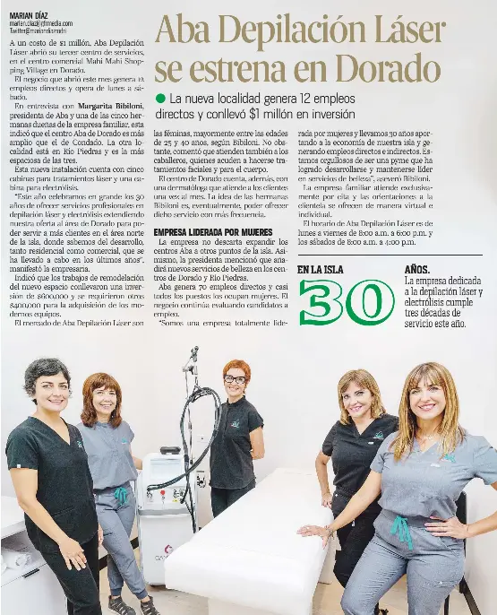Aba Depilación Láser se estrena en Dorado - PressReader