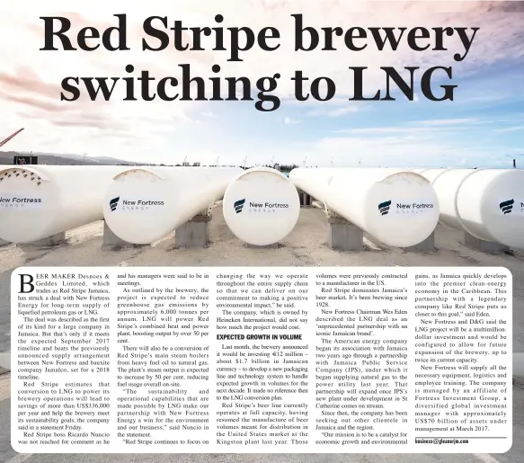 Red Stripe brewery switching to LNG - PressReader