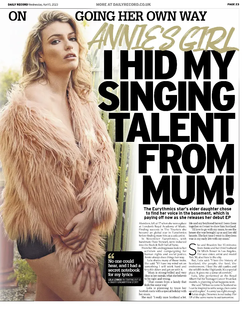 I HID MY SINGING TALENT FROM MUM! - PressReader