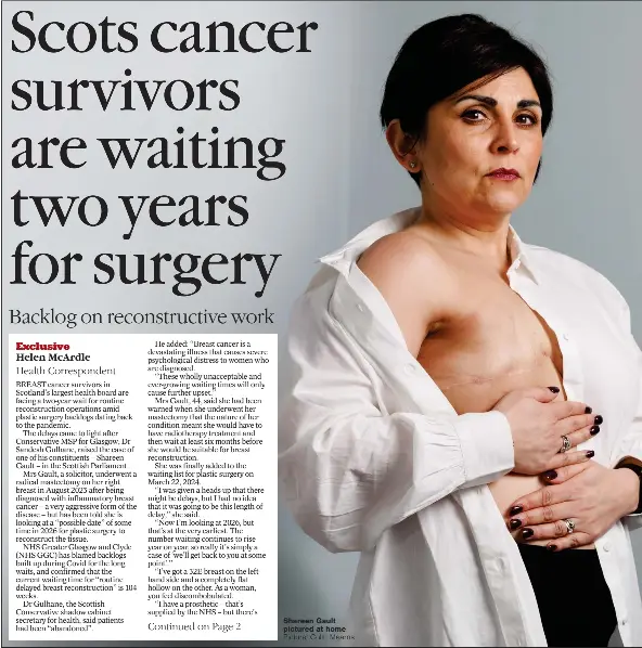 Scots cancer survivors are waiting two years for surgery - PressReader