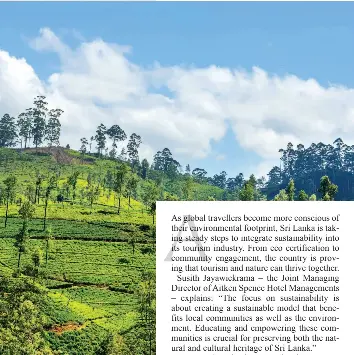 SUSTAINABL­E TOURISM - PressReader