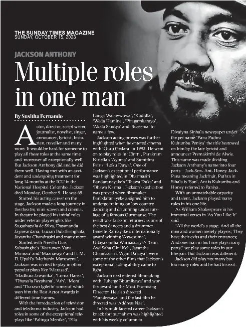 Multiple roles in one man - PressReader