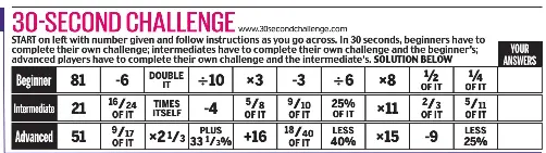 30-SECOND CHALLENGE - PressReader