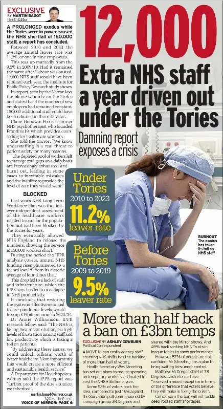 12,000 Extra NHS staff a year driven out under the Tories - PressReader