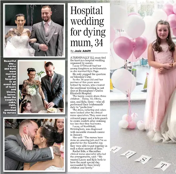 Hospital wedding for dying mum, 34 - PressReader