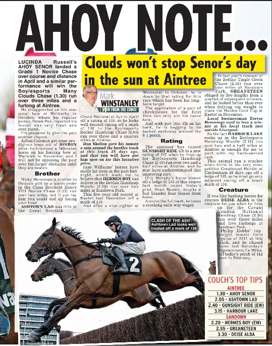 AHOY NOTE... Clouds won’t stop Senor’s day in the sun at Aintree - PressReader