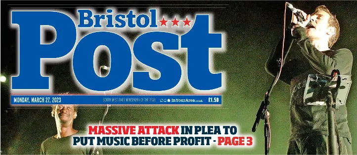 MASSIVE ATTACK IN PLEA TO PUT MUSIC BEFORE PROFIT - - PressReader