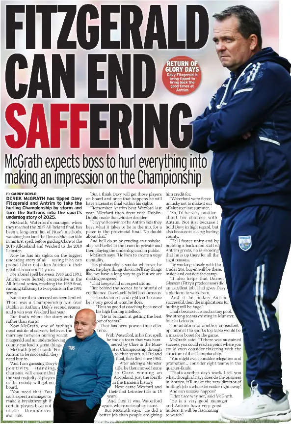 FITZGERALD CAN END SAFFERING - PressReader