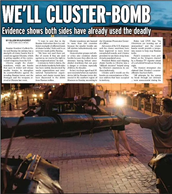 WE’LL CLUSTER-BOMB YOU RIGHT BACK: VLAD - PressReader