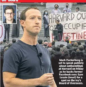 Zuck to talk on Harvard’s ‘hate’ - PressReader
