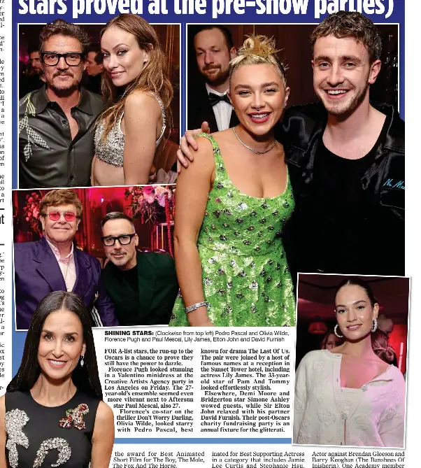 But glamour isn’t totally dead (as these stars proved at the pre-show parties) - PressReader