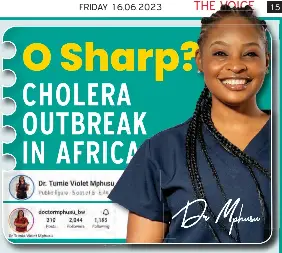 CHOLERA OUTBREAK IN AFRICA: CHOLERA OUTBREAK IN AFRICA: UNMASKING THE SILENT KILLER - PressReader