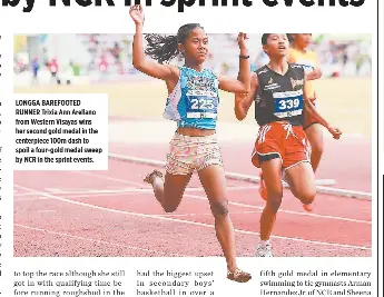 Barefoot runner spoils 4-gold sweep by NCR in sprint events - PressReader