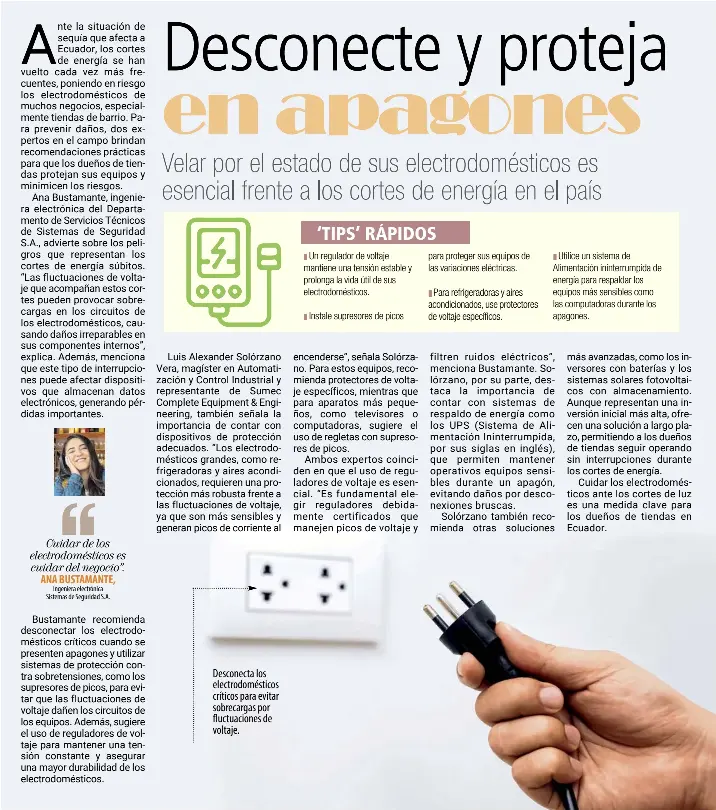 Desconecte y proteja en apagones - PressReader