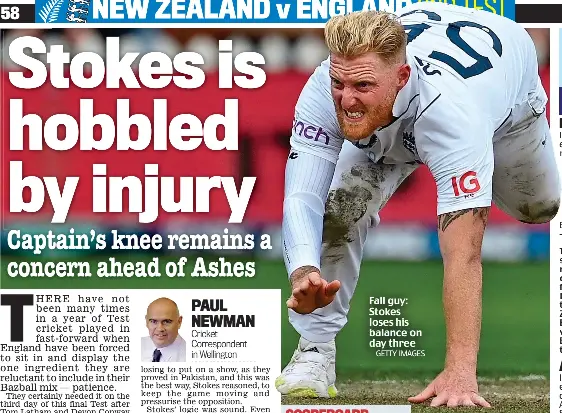 Stokes is hobbled by injury - PressReader
