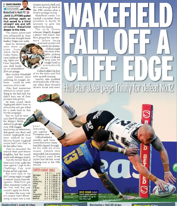 WAKEFIELD FALL OFF A CLIFF EDGE - PressReader