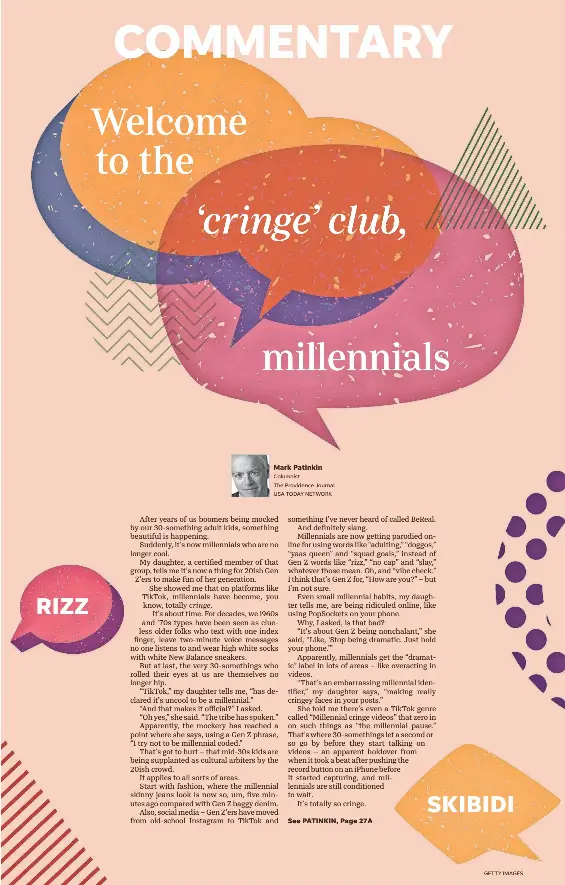 Welcome to the ‘cringe’ club, millennial­s - PressReader