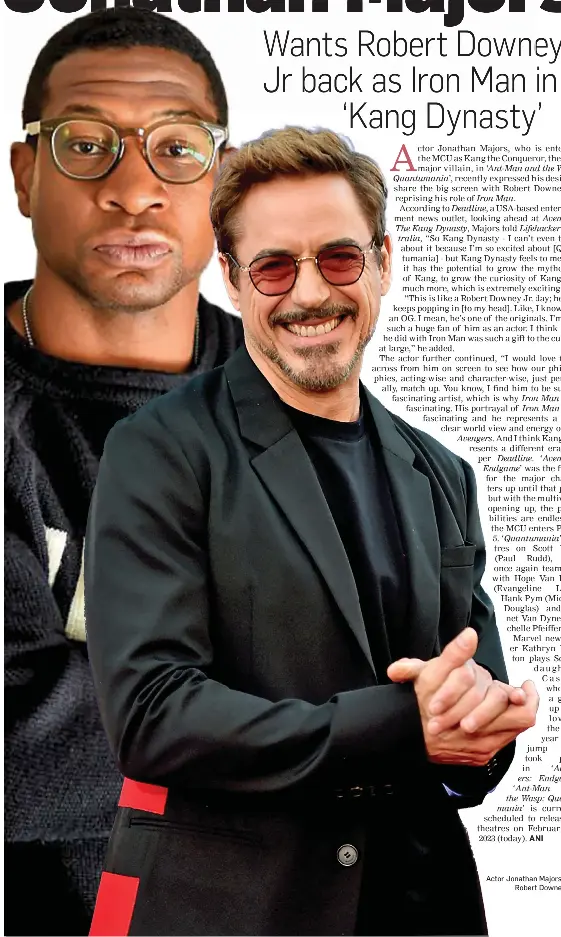 Wants Robert Downey Jr back as Iron Man in ‘Kang Dynasty’ - PressReader