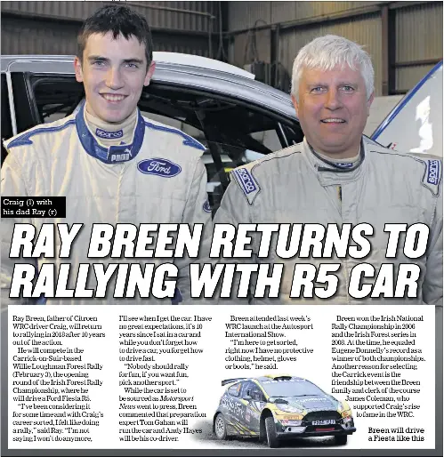 RAY BREEN RETURNS TO RALLYING WITH R 5 CAR - PressReader