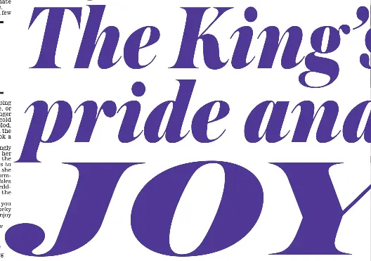 Weather presenter with the voice of an angel who became The King’s pride and JOY - PressReader