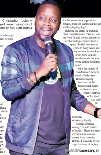 Johnny’s Live Comedy Bar hoping to build the economy of comedy - PressReader