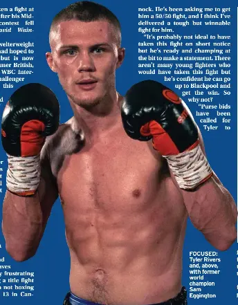 Rivers takes fight at six days’ notice after title contest blow ...