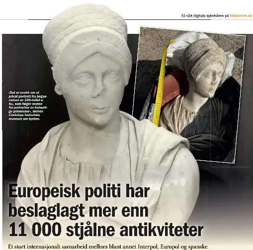 Europeisk politi har beslaglagt mer enn 11 000 stjålne antikvitet­er - PressReader